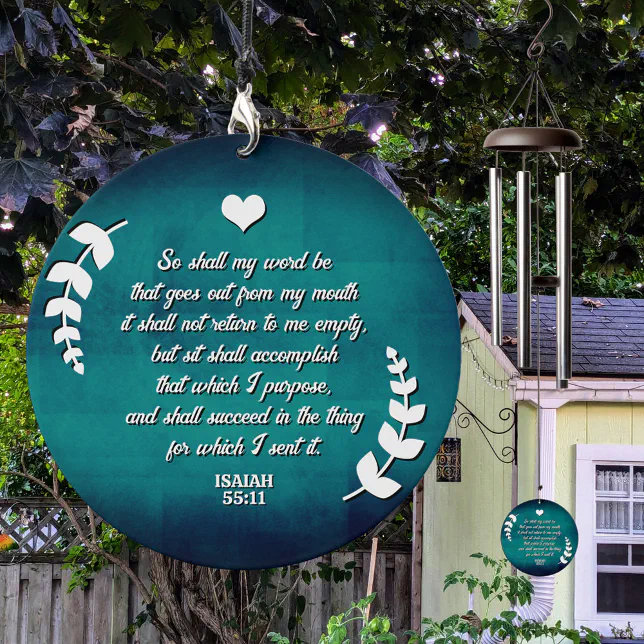 Christian Bible Verse Personalized Text Wind Chime | Zazzle