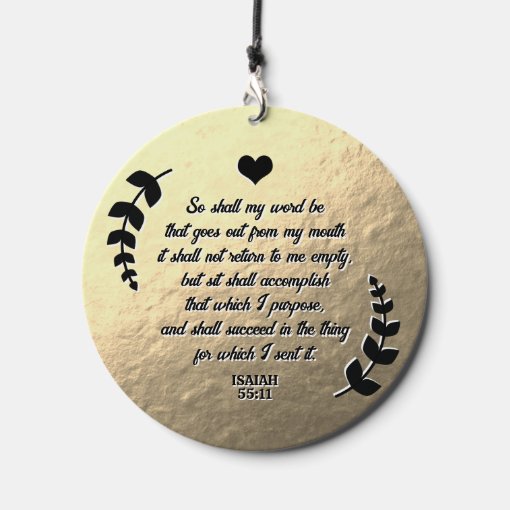 Christian Bible Verse Personalized Text Wind Chime | Zazzle
