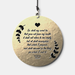 Christian Bible Verse Personalized Text Wind Chime | Zazzle