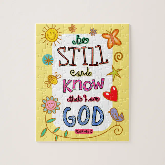 Christian Bible Verse Scripture Text Doodle Jigsaw Puzzle | Zazzle