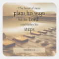Christian Bible Verse Square Sticker | Zazzle