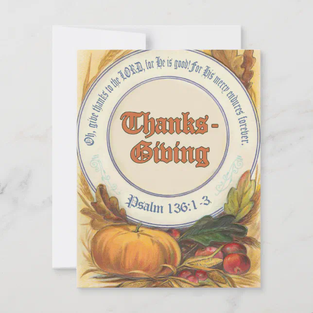 Christian Bible Verse Thanksgiving Invitation | Zazzle