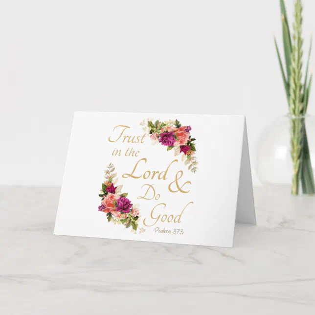 Christian Bible Verse: Trust in the Lord Card | Zazzle