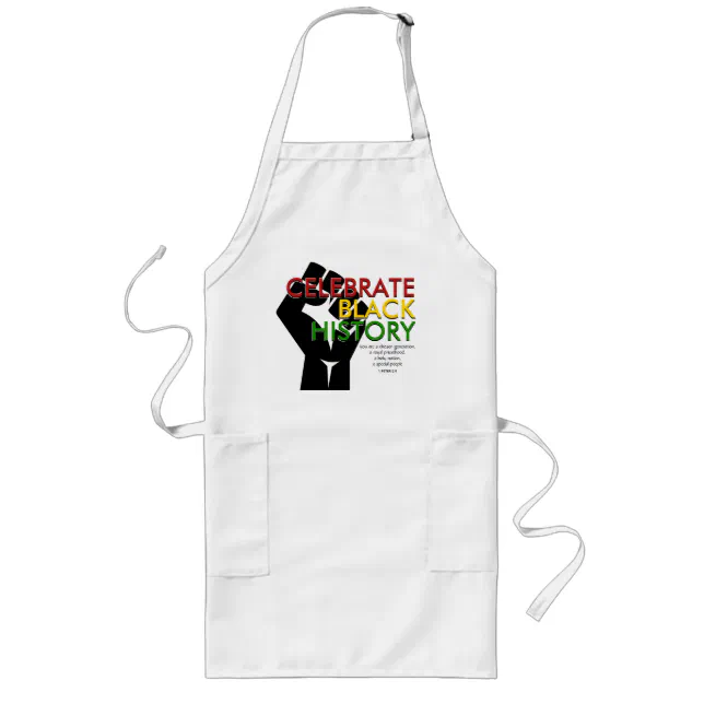 Christian BLACK HISTORY MONTH Scripture Bible Long Apron | Zazzle