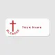 Christian Blessed Red Cross Church Events Name Tag | Zazzle