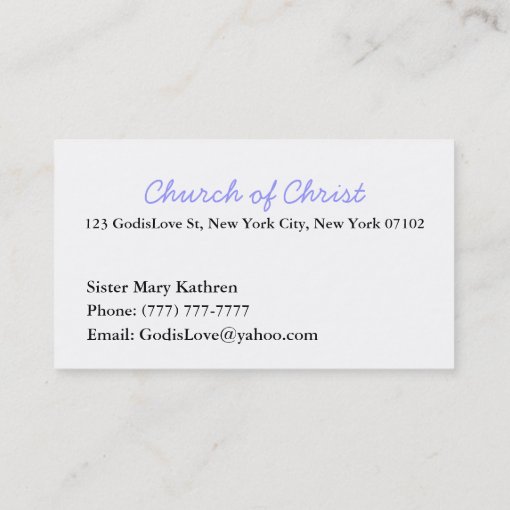 Christian Business Card | Zazzle