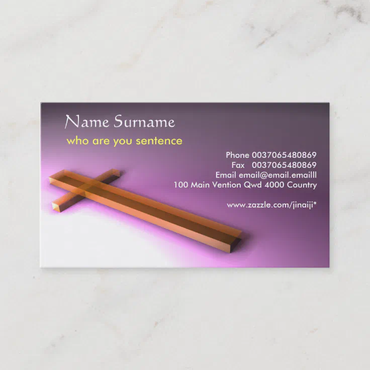 Christian business card | Zazzle