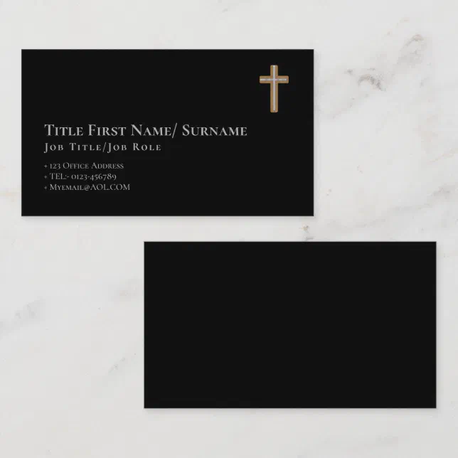 Christian Catholic Priest Pastor Minister Deacon Business Card | Zazzle