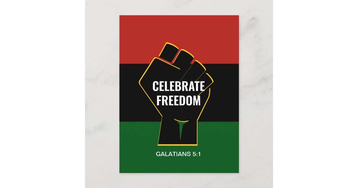 Christian CELEBRATE FREEDOM Juneteenth Postcard | Zazzle