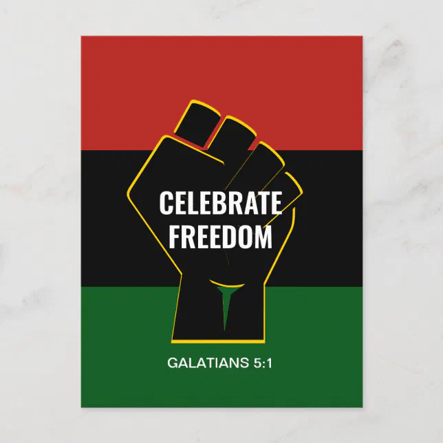 Christian CELEBRATE FREEDOM Juneteenth Postcard | Zazzle