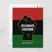 Christian CELEBRATE FREEDOM Juneteenth Postcard | Zazzle