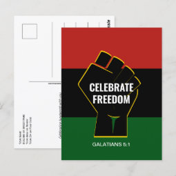 Christian CELEBRATE FREEDOM Juneteenth Postcard | Zazzle