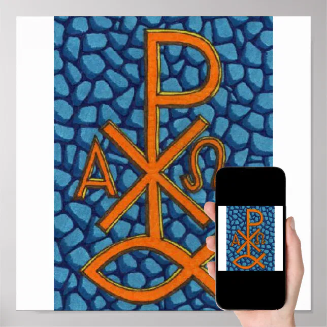 Christian Chi-Rho Fish Poster | Zazzle