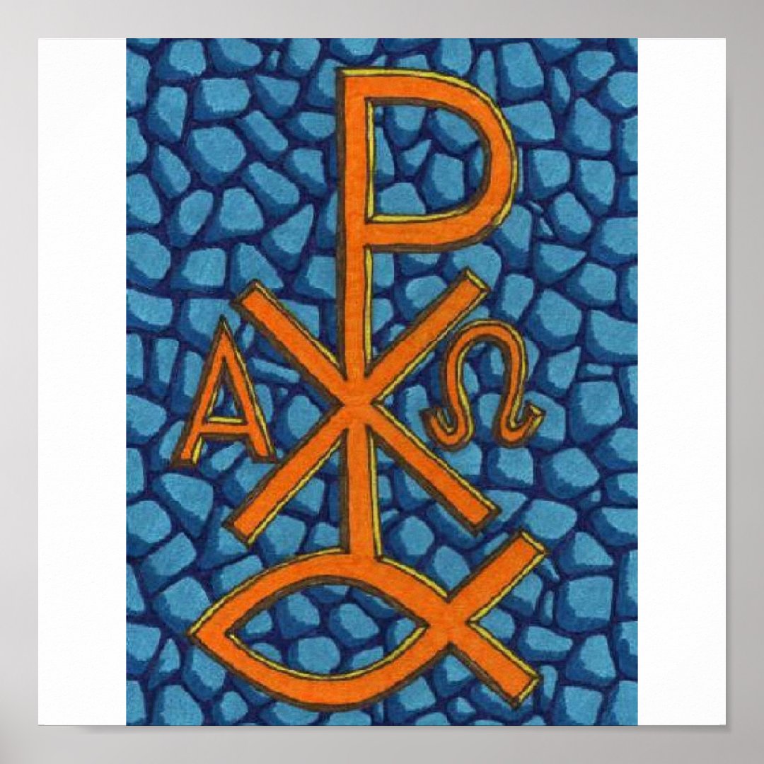 Christian Chi-Rho Fish Poster | Zazzle