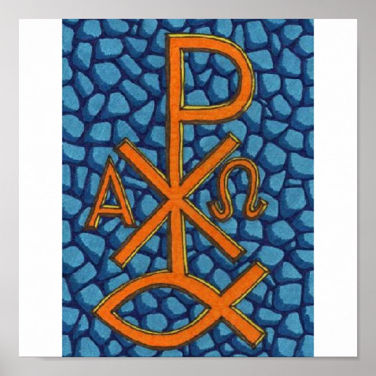 Christian Chi-Rho Fish Poster | Zazzle