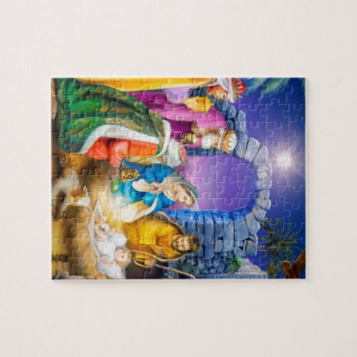 Christian Christmas card Jigsaw Puzzle | Zazzle