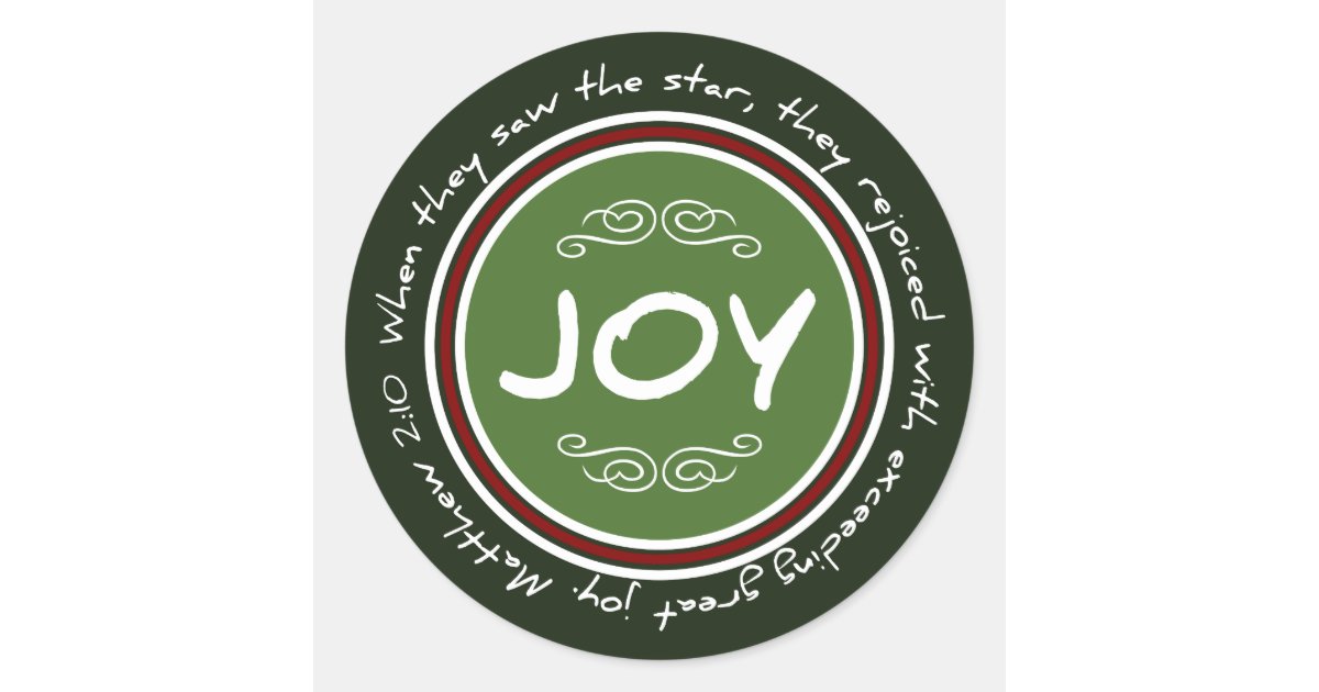 Christian Christmas Joy Bible Verse Stickers | Zazzle