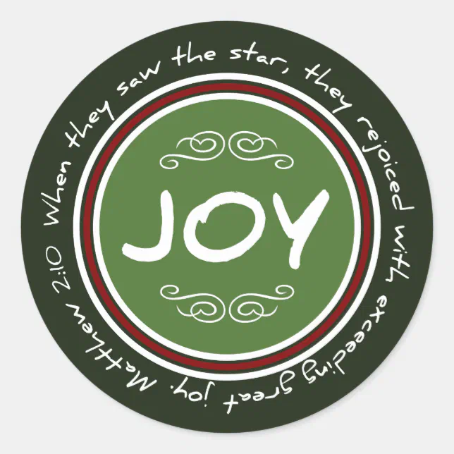 Christian Christmas Joy Bible Verse Stickers | Zazzle