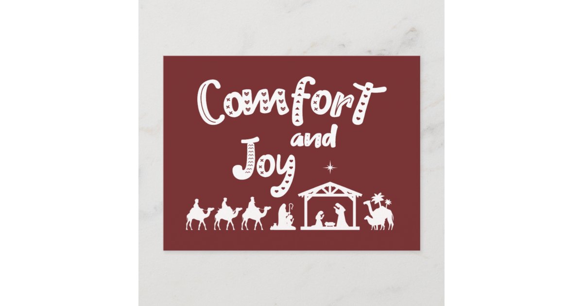 Christian Christmas Joy Nativity Scene Postcard | Zazzle