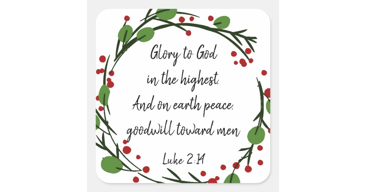 Christian Christmas Scripture Sticker Scripture | Zazzle