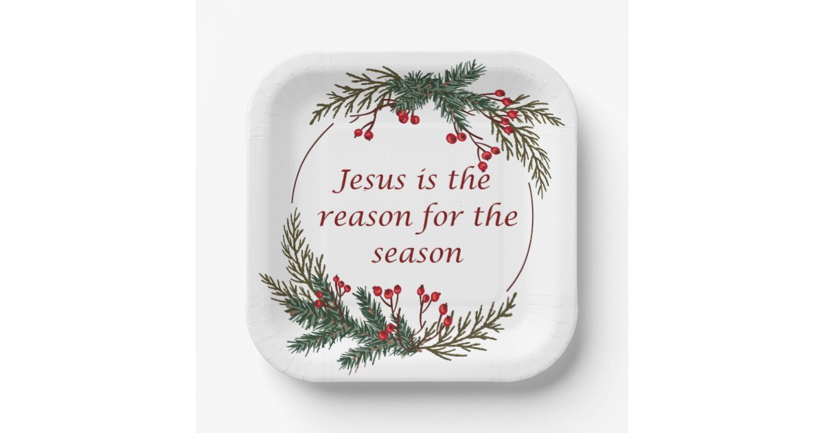 Christian Christmas Scripture Sticker Scripture Paper Plates | Zazzle