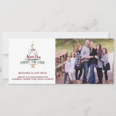 Christian Christmas Typography Plaid Photo Holiday Card | Zazzle