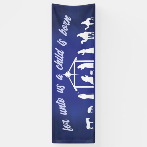 Christian Church Christmas Nativity Banner | Zazzle