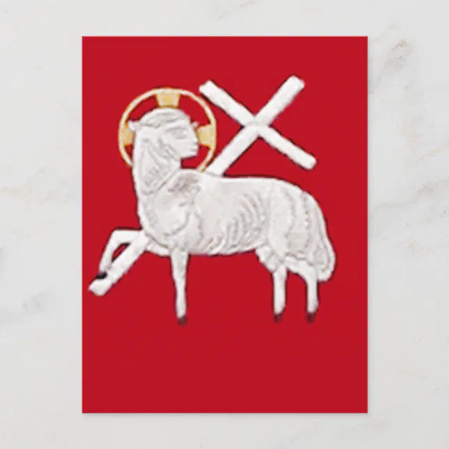 CHRISTIAN CHURCH SYMBOLS-LAMB OF GOD POSTCARD | Zazzle