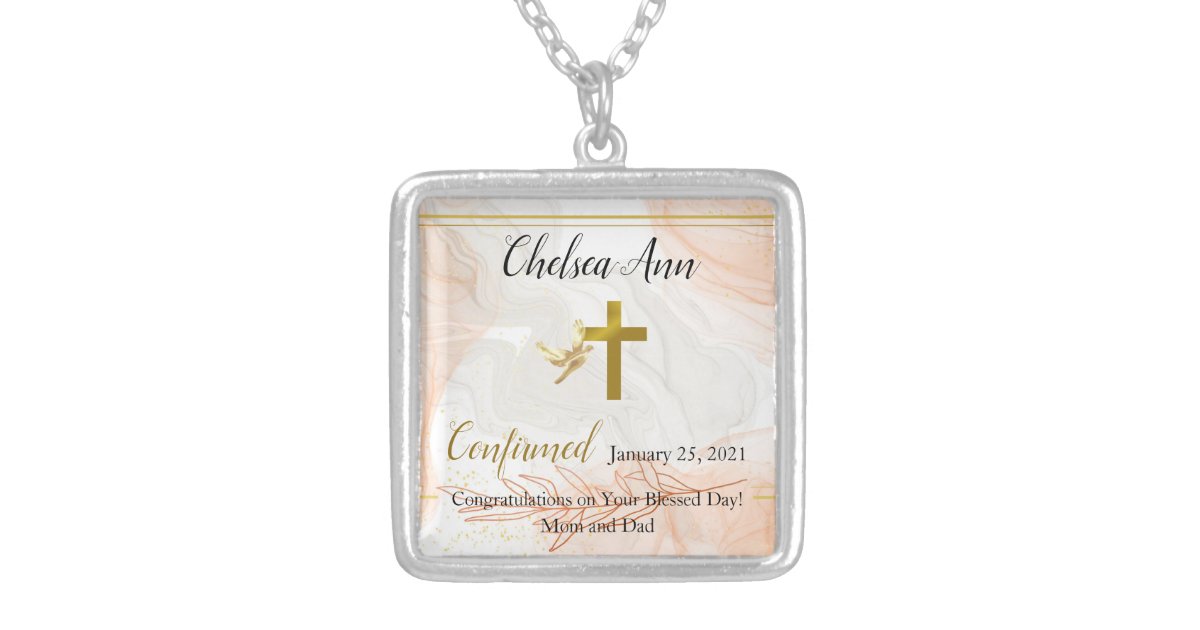 Christian Confirmation Necklace Personalized Gift | Zazzle