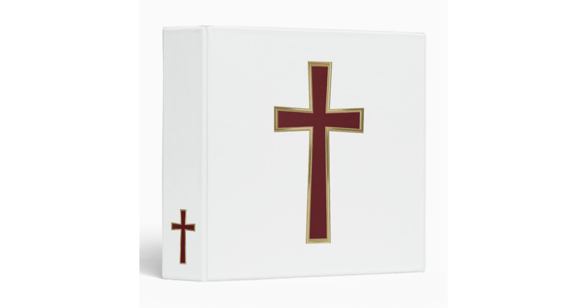 Christian cross 3 ring binder | Zazzle