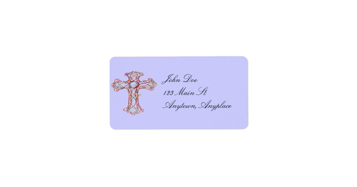 Christian Cross Address Label | Zazzle
