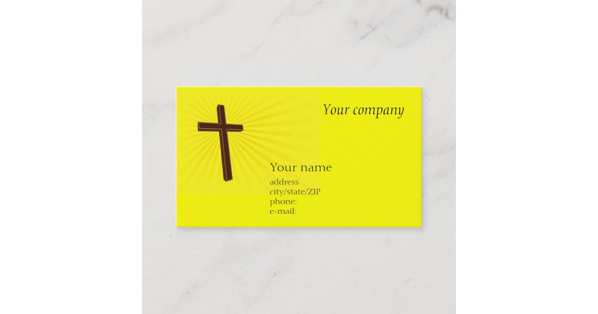 Christian Cross business card | Zazzle