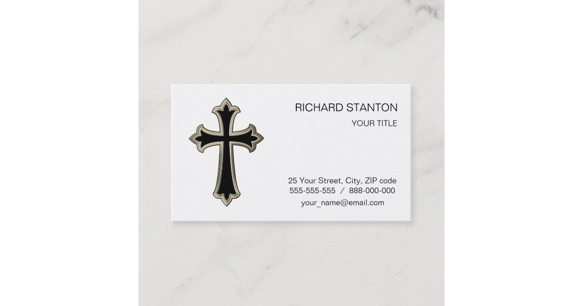 Christian cross business card | Zazzle