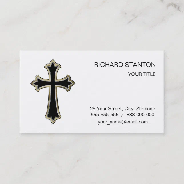 Christian cross business card | Zazzle