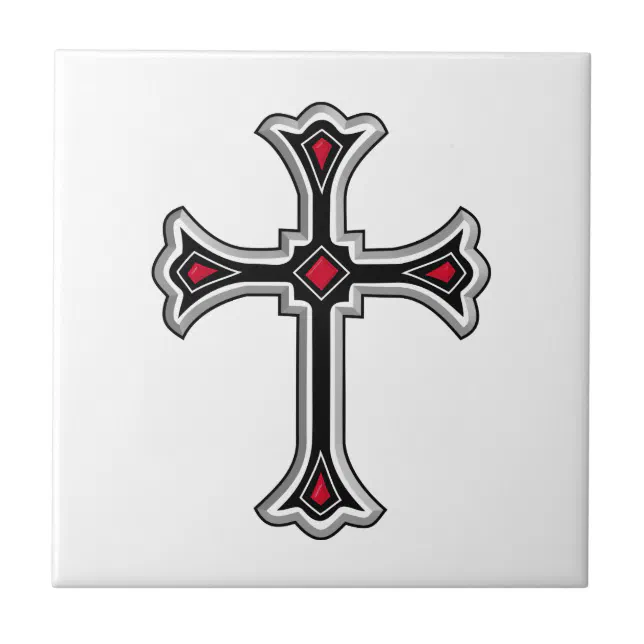 Christian cross ceramic tile | Zazzle