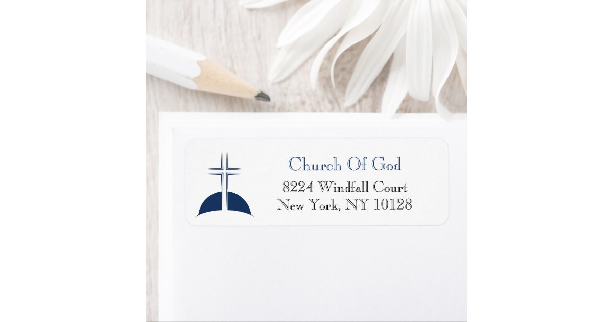 Christian Cross | Church Label | Zazzle