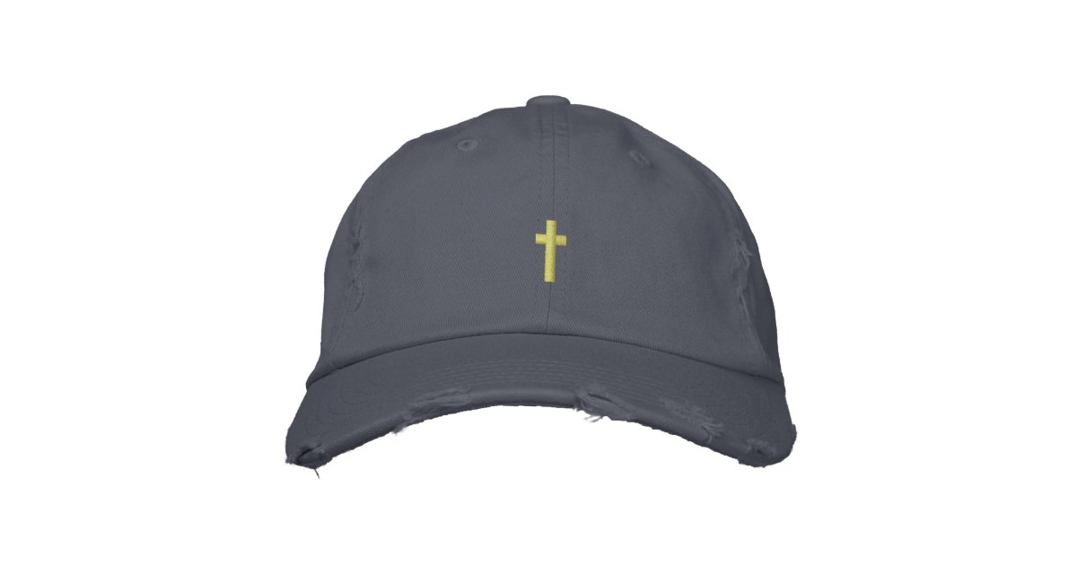 Christian Cross Embroidered Hat | Zazzle