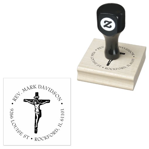 Christian Cross Jesus Christ Crucifix Rubber Stamp | Zazzle