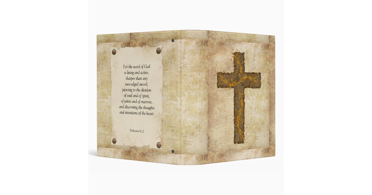 Christian Cross Notebook 3 Ring Binder | Zazzle