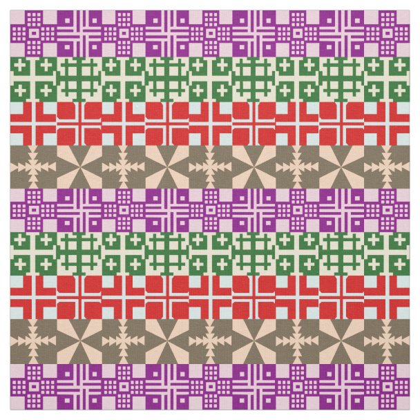 Religion Cross Pattern Fabric | Zazzle