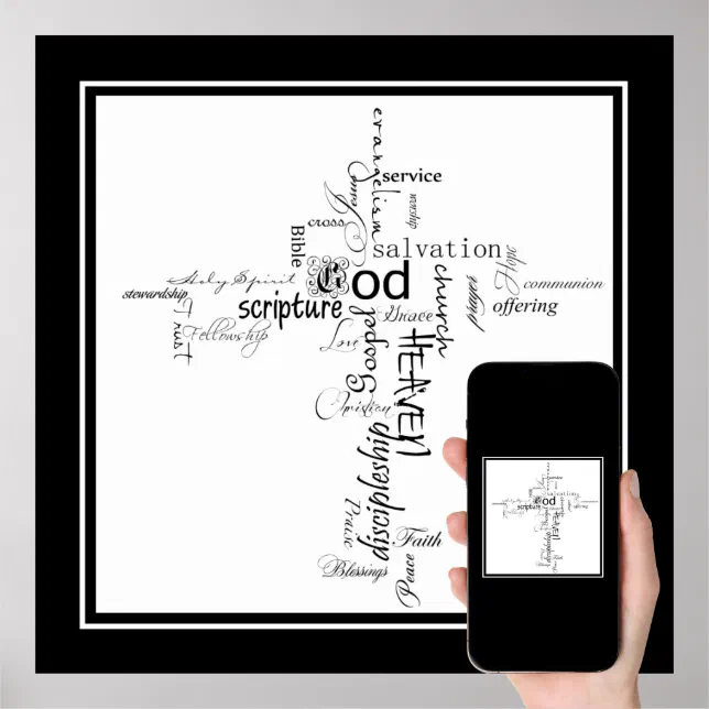 Christian cross poster | Zazzle