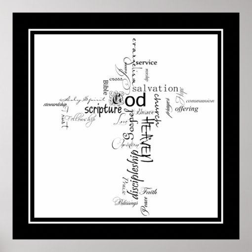 Christian cross poster | Zazzle