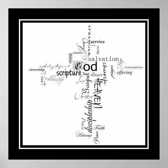 Christian cross poster | Zazzle.com