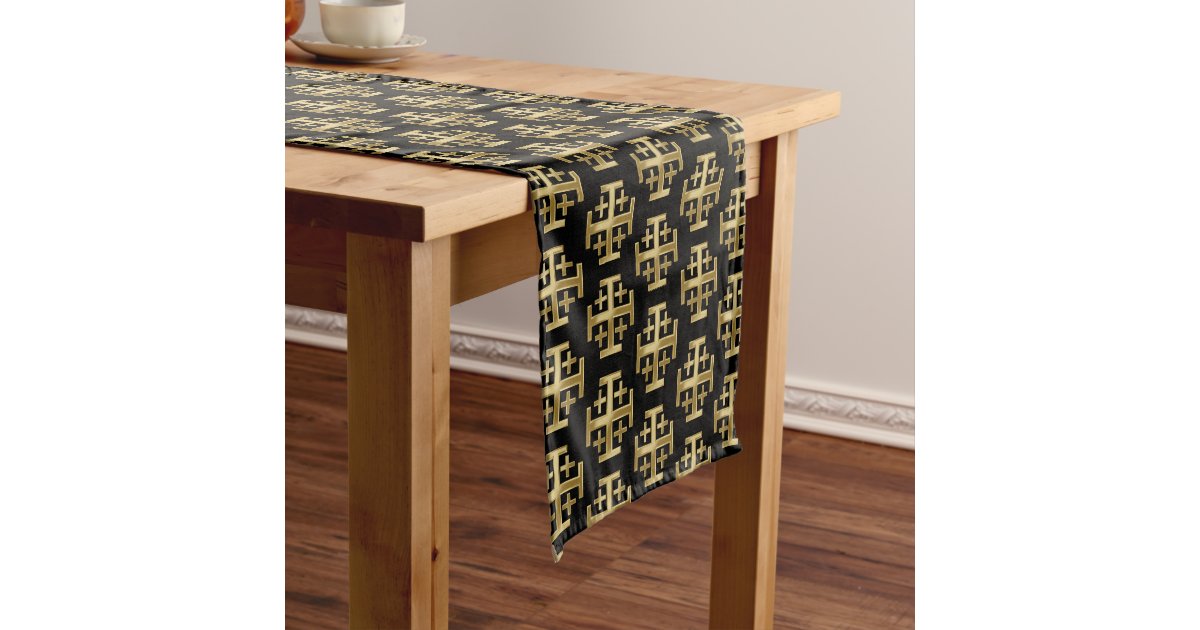 Christian cross short table runner | Zazzle