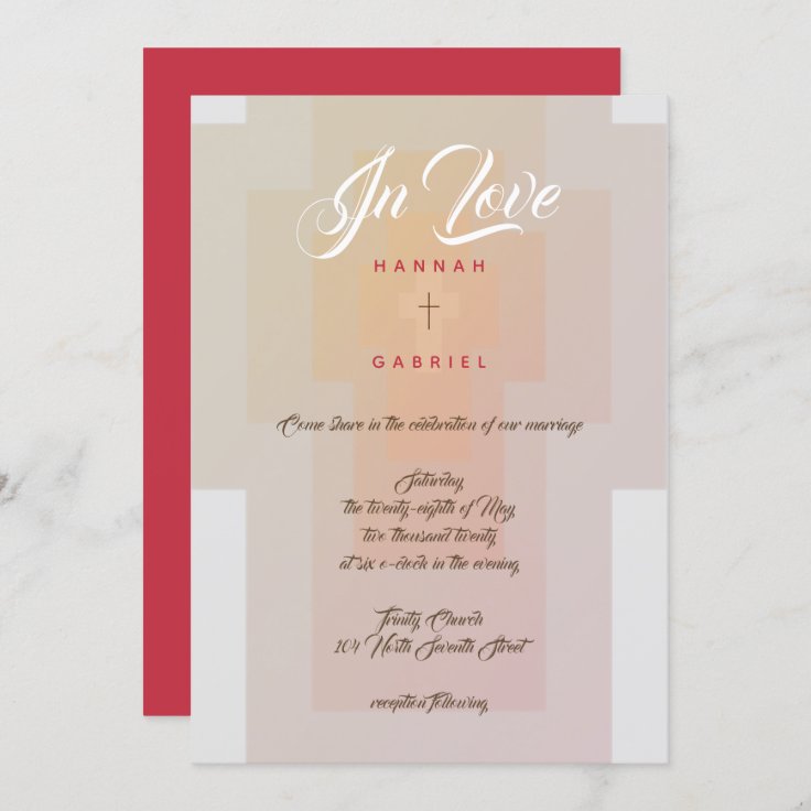 Christian Cross Wedding Invitation | Zazzle