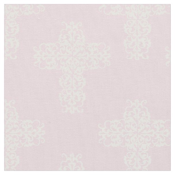 Christian Cross Pattern Fabric | Zazzle