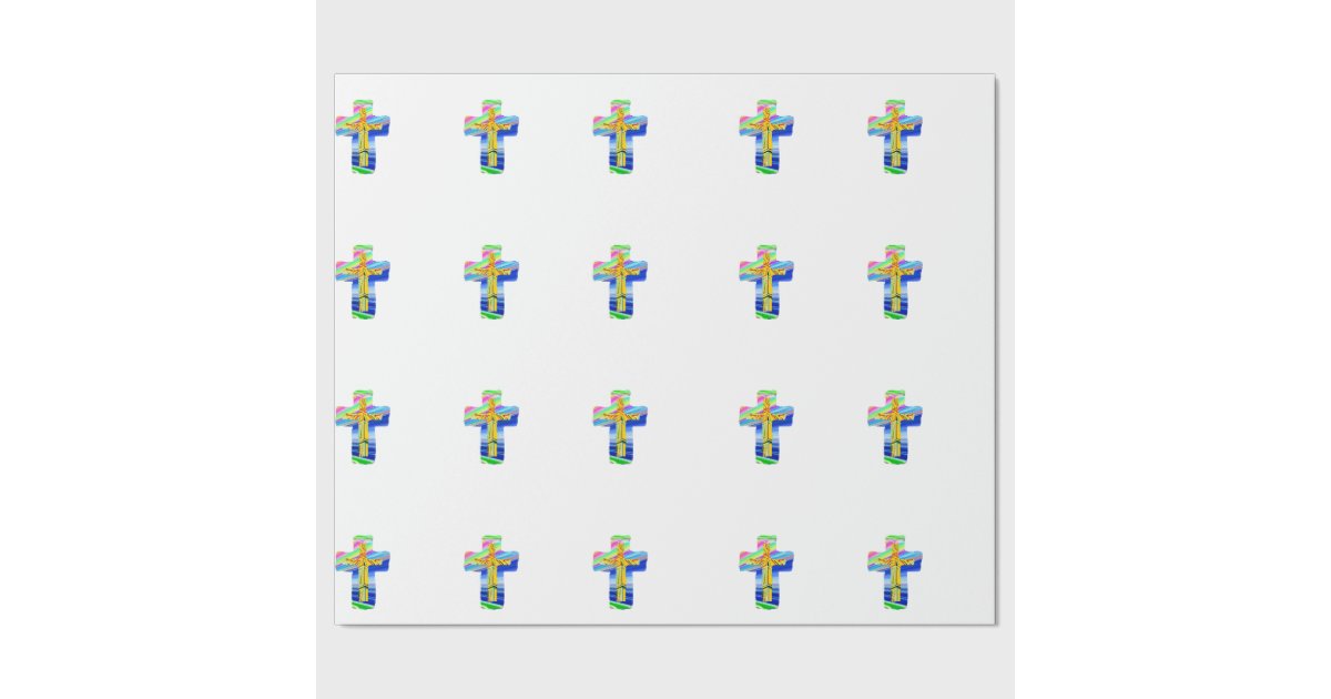 Christian Cross Wrapping Paper | Zazzle