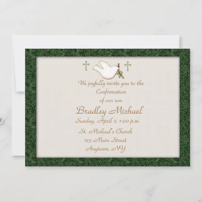 Christian Dove Invitation | Zazzle