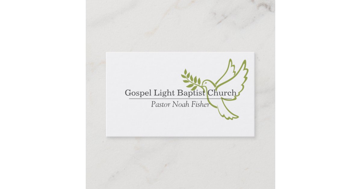 Christian Dove Pastor Christianity Card | Zazzle