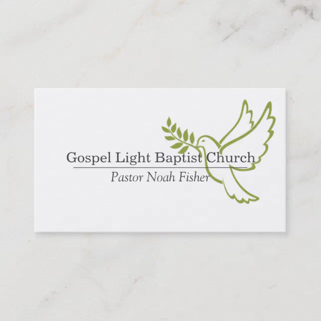 Christian Dove Pastor Christianity Card | Zazzle